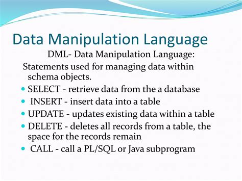 Sql Structured Query Language Introduction Pptx