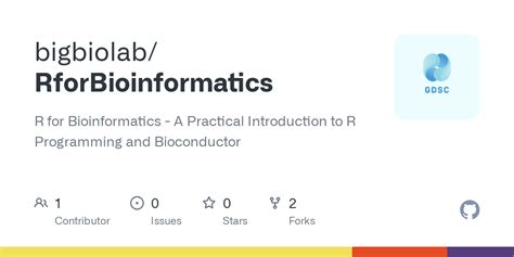 Github Bigbiolabrforbioinformatics R For Bioinformatics A