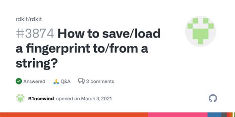 How To Saveload A Fingerprint Tofrom A String · Rdkit Rdkit