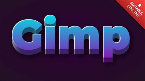 Gimp Blue Purple Magic 3d Text Effect Generator