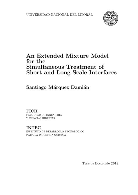 pdf an extended mixture model for the simultaneous treatment of short
