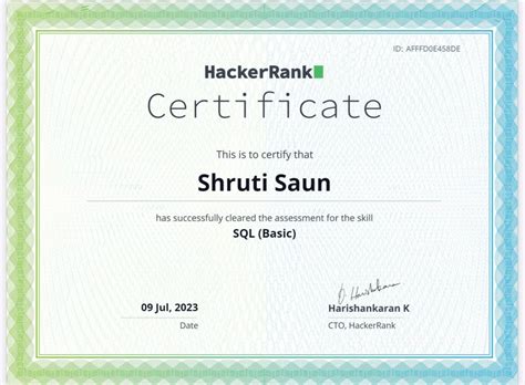 Hackerrank Sql Learningprogress Learningjourney Hackerrank Shruti Saun