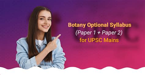 Botany Optional Syllabus For Upsc Mains Chapter Wise