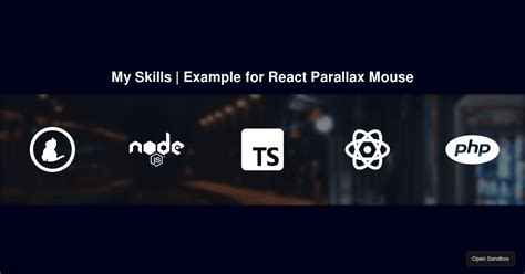 React Parallax Mouse Example Forked Codesandbox