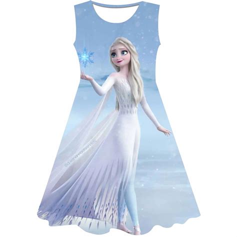Frozen Elsa Dress Girls Summer Princess Cosplay Costume Dresses A2zee Store