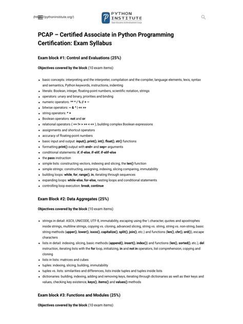 Python Pcap Exam Syllabus Pdf Inheritance Object Oriented
