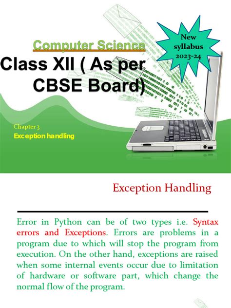 Exception Handling Pdf Computer Program Programming