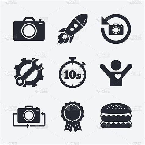 照片的相机图标。翻转或刷新标志