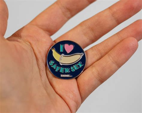 I Love Safer Sex Enamel Pin Shine Sa