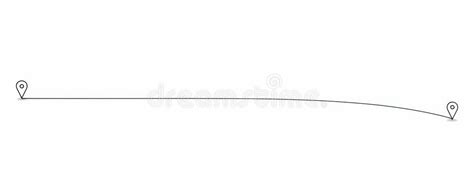 Illustration Of Continuous One Line Map Location Pointers Modern Illustration Of A Single Line