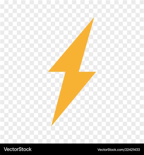 Lightning Bolt Flash Icon Thunder Symbol Vector Image