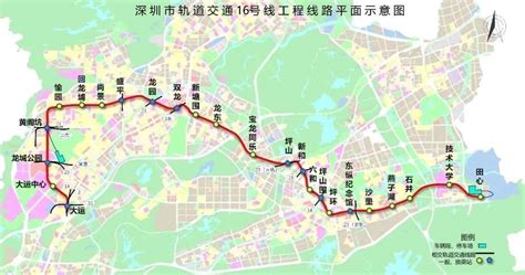 深圳地铁16号线今日迎客龙城街道设7个站点途径多个社区 大运 黄阁 轨道