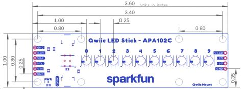 LED Stick QWIIC I2C APA102C 18354 Proto PIC