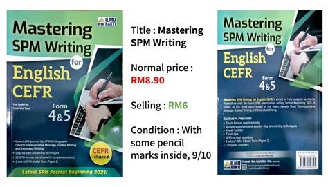 Mastering Spm English Writing Kssm Cefr Form 4 5 Hobbies And Toys Books