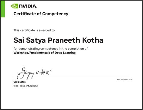 Completed Deep Learning Course With Nvidia Praneeth Kotha Posted On