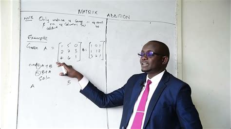 Matrix Video 2 Matrix Addition And Substraction Youtube