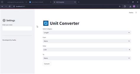 Streamlit Python Datascience Machinelearning Ai Unitconversion