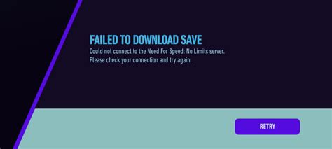 Help How To Fix Failed To Download Save Data R Nfsnolimits