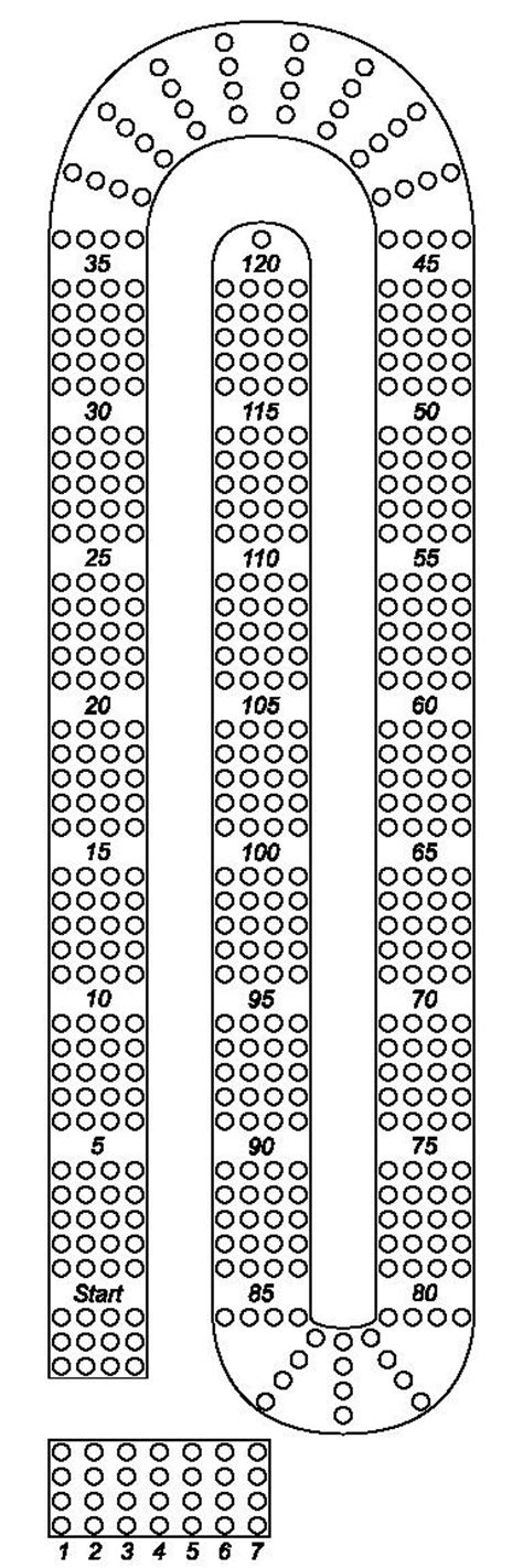 Cribbage Board Template Digital Download Svg And Pdf Etsy