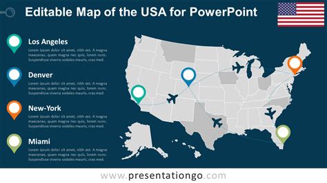 Editable Usa Map Powerpoint Images And Photos Finder