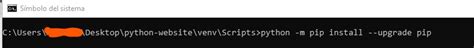 python `pip install upgrade pip` fails inside a windows virtualenv