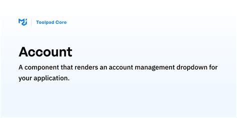 Account Toolpad Core