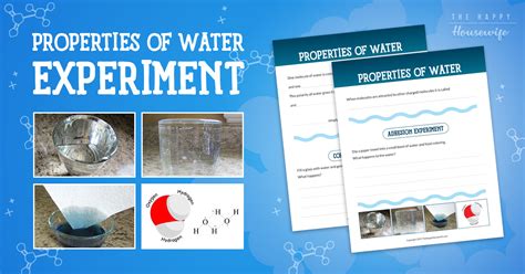 Properties Of Water Experiments The Happy Housewife Home Babeing