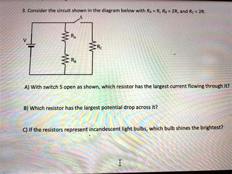 Solved Consider The Circuit Shown In The Diagram Below With Ra Rb Re