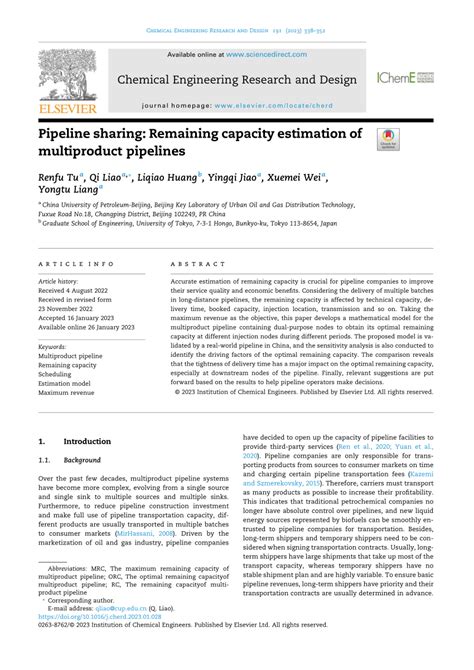 Pdf Pipeline Sharing Remaining Capacity Estimation Of Multiproduct