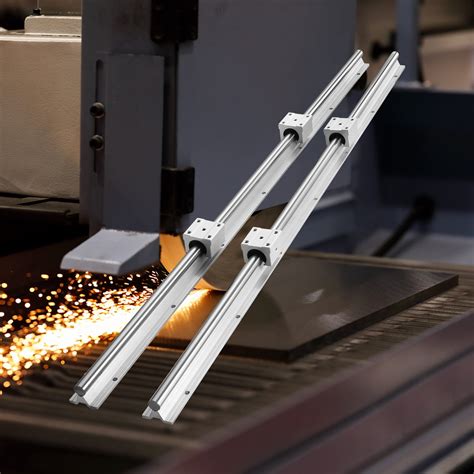 Bentism 2pcs Sbr20 800mm Linear Guide Rail Slide Rail 4 Pcs Sbr20uu