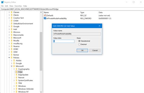 Disable Microsoft Edge Hillsilope