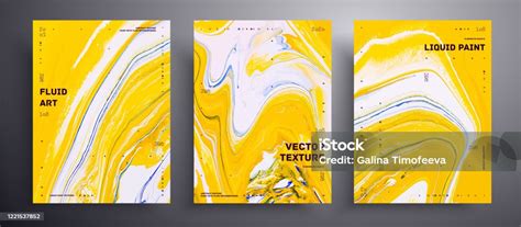 추상 벡터 배너 현대 유체 예술 커버의 컬렉션 디자인 커버 초대 프리젠 테이션 등에 사용할 수있는 트렌디 한 배경 노란색 파란색 및 흰색 특이한 표면 템플릿입니다 0명에