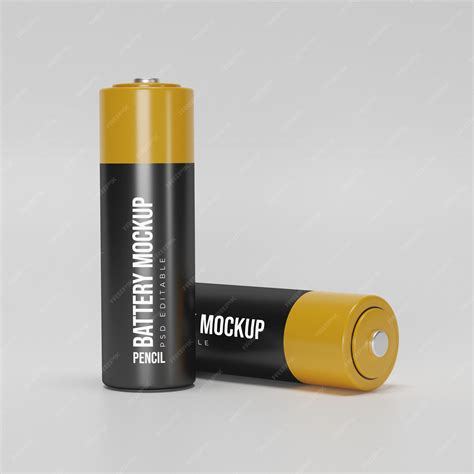 Premium Psd Pencil Battery Mockup