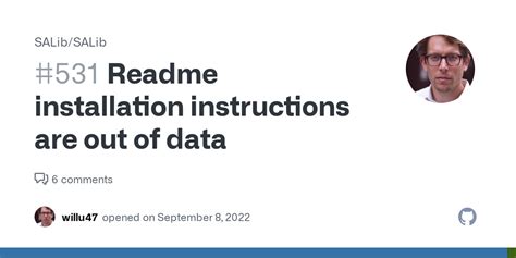 readme installation instructions are out of data · issue 531 · salib