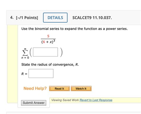 solved use the binomial series to expand the function as a