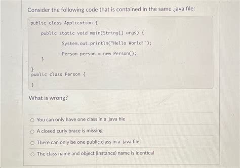 Solved Consider The Following Code That Is Contained In The