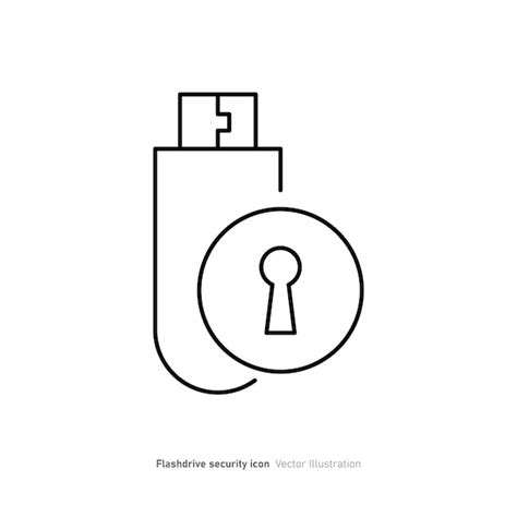 Premium Vector Usb Security Icon Design Flash Drive Security Vector