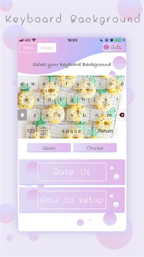 iPhone için Sweet Custom Keyboard İndir