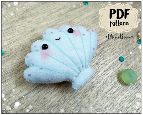 Felt Shell Pattern Cute Shell Ornament Pattern Easy Pdf Pattern Ocean