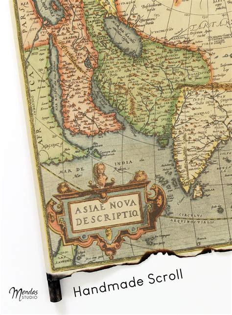 Vintage Map Of Asia 1572 By Abraham Ortelius Old Map Of Asia