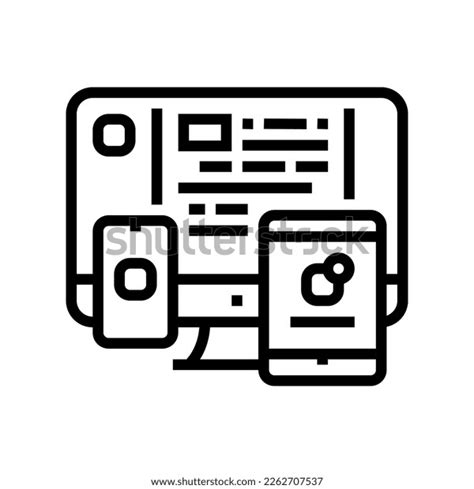 Application Software Line Icon Vector Application Stock Vector Royalty Free 2262707537