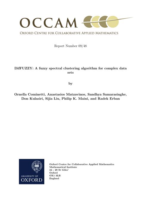 Pdf Diffuzzy A Fuzzy Spectral Clustering Algorithm For Complex Data Sets