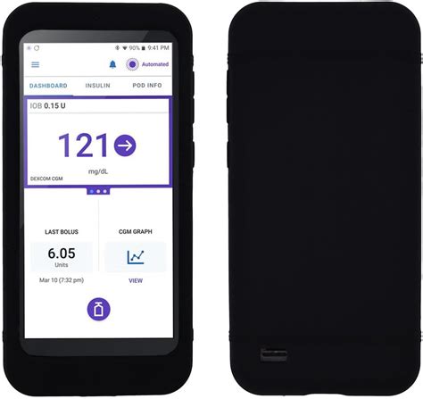 Solid Color Silicone Soft Case 65 Coverage In Protection For Omnipod 5 Black