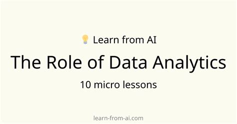 The Role Of Data Analytics