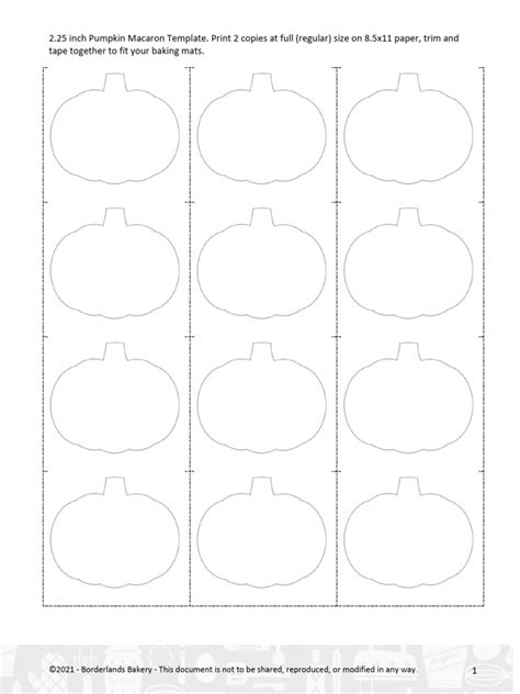 2 25 Inch Pumpkin Macaron Template Pdf