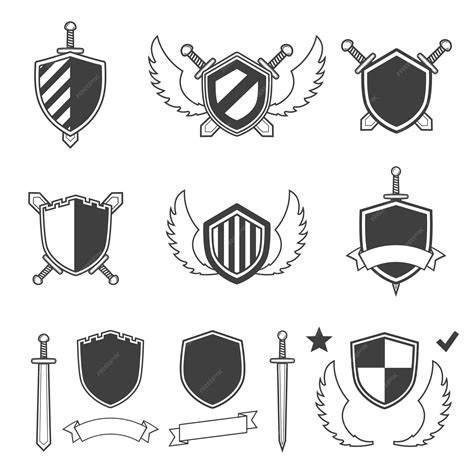 Premium Vector Security Set Black Icons Vector Illustration