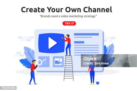 온라인 비디오 채널 개념 현대적인 평면 디자인을 만듭니다 비디오 마케팅 콘텐츠 개념에 대한 스톡 벡터 아트 및 기타 이미지 개념 개념과 주제 개선 Istock