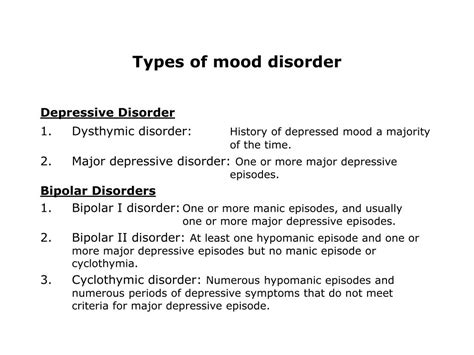 Types Of Mood Disorders At Joshua Kelley Blog
