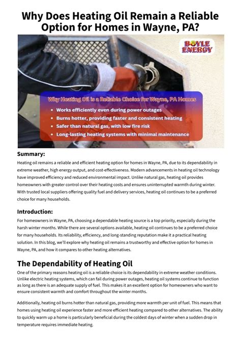 Ppt Why Does Heating Oil Remain A Reliable Option For Homes In Wayne Pa Powerpoint