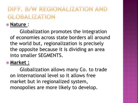 Regionalization Vs Globalisation PPTX